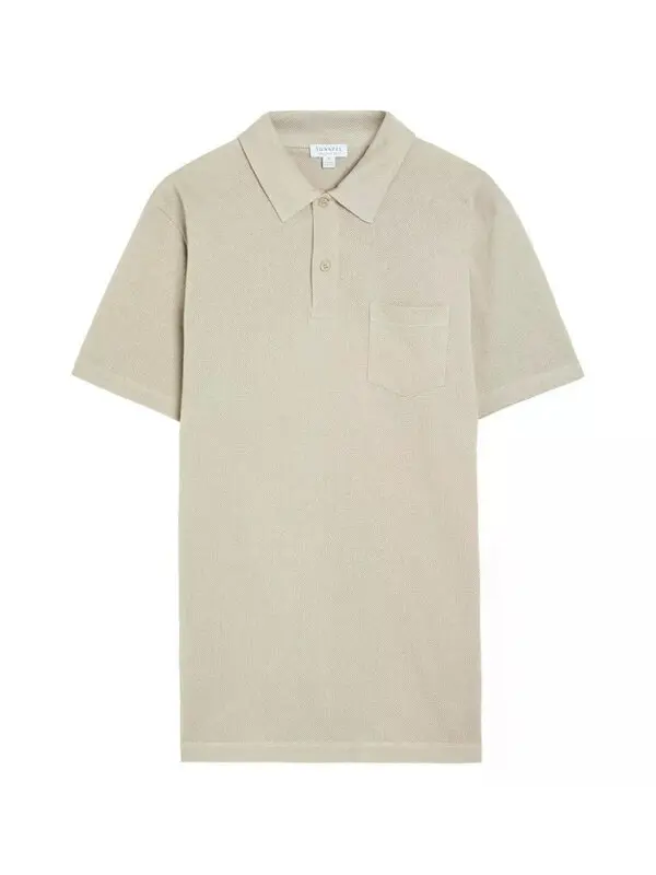 Sunspel Riviera Patch-pocket Polo Shirt - Neutrals