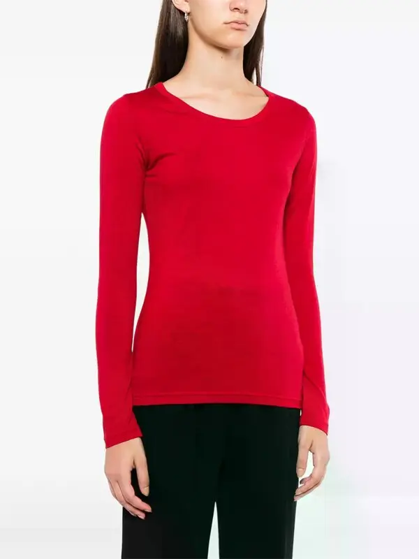Yohji Yamamoto Round Neck Long Sleeve T-shirt