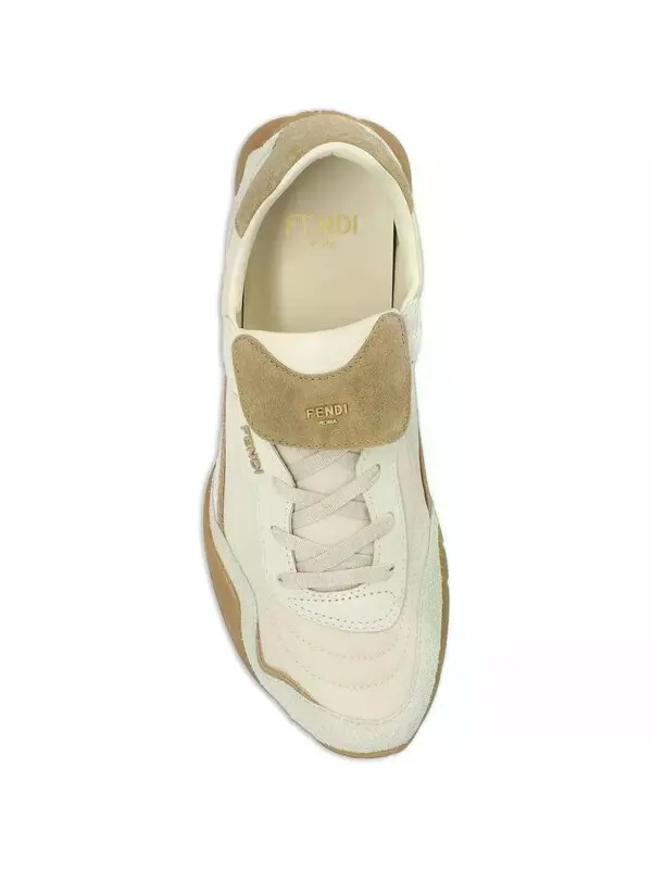Fendi Wave Pulse Panelled Leather Sneakers