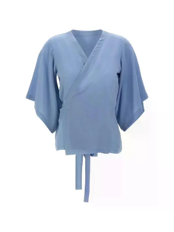 KANGRA Silk Wrap Blouse