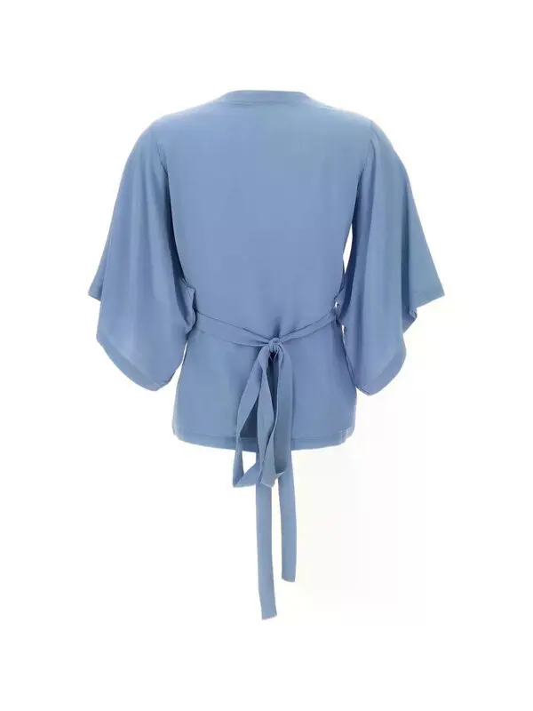 KANGRA Silk Wrap Blouse
