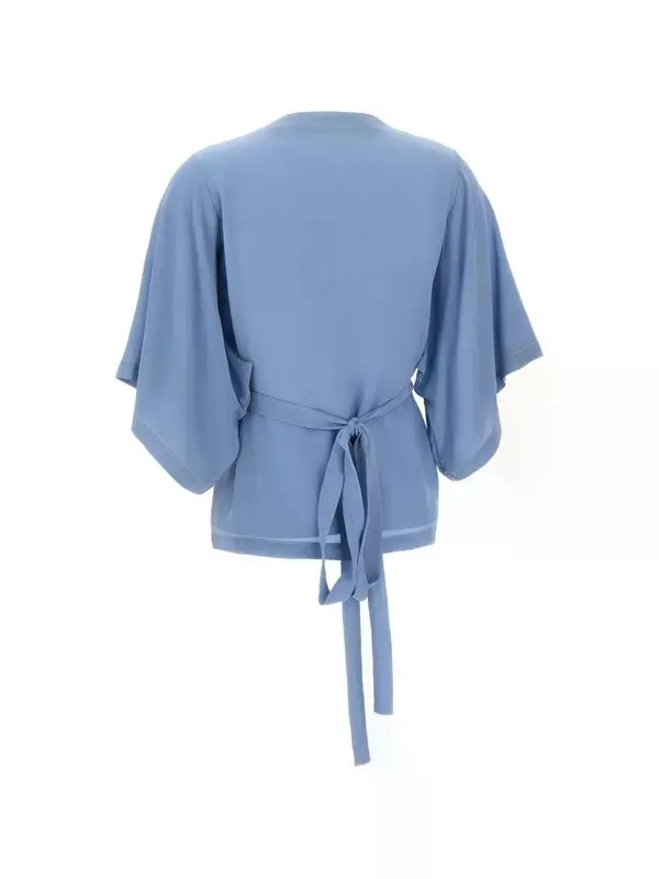 KANGRA Silk Wrap Blouse