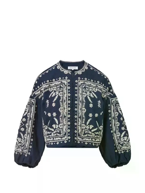 Veronica Beard Drake Embroidered Cotton Jacket