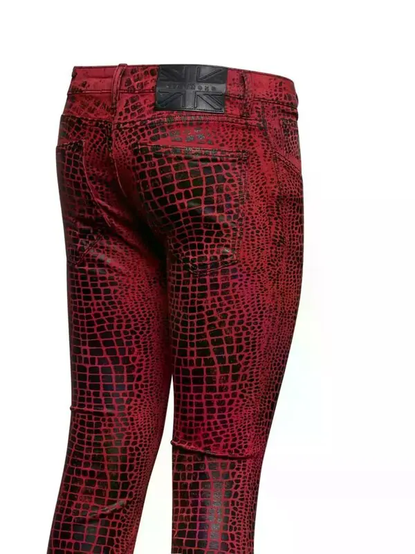 John Richmond Crocodile-print Fla Trousers