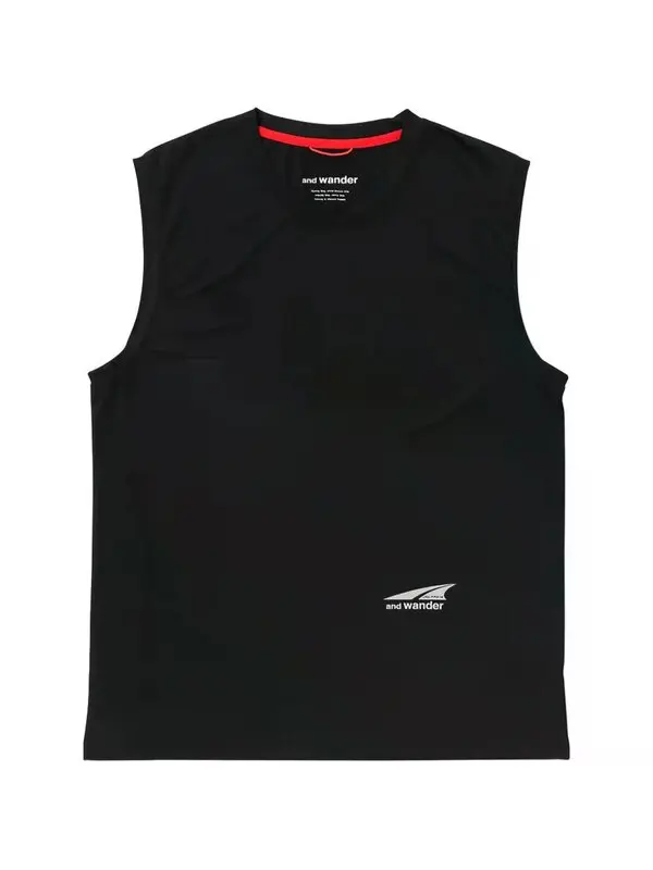 AND WANDER Logo Print Sleeveless T-shirt