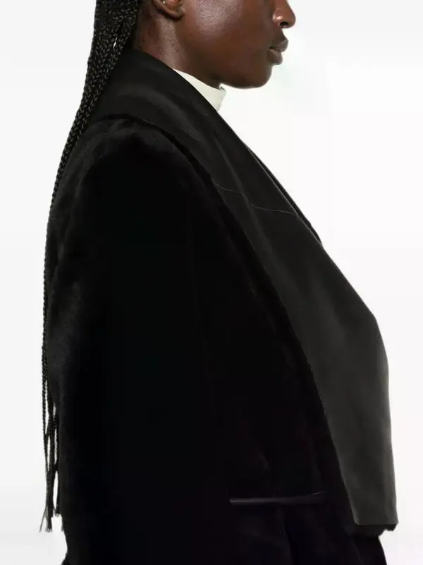 BLANCHA Shearling And Leather Panel Coat