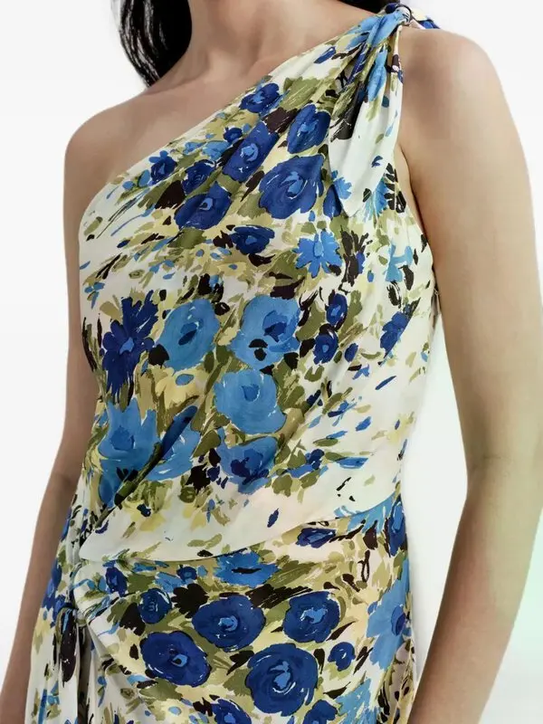 A.L.C. Elliana One-shoulder Floral Maxi Dress - Neutrals