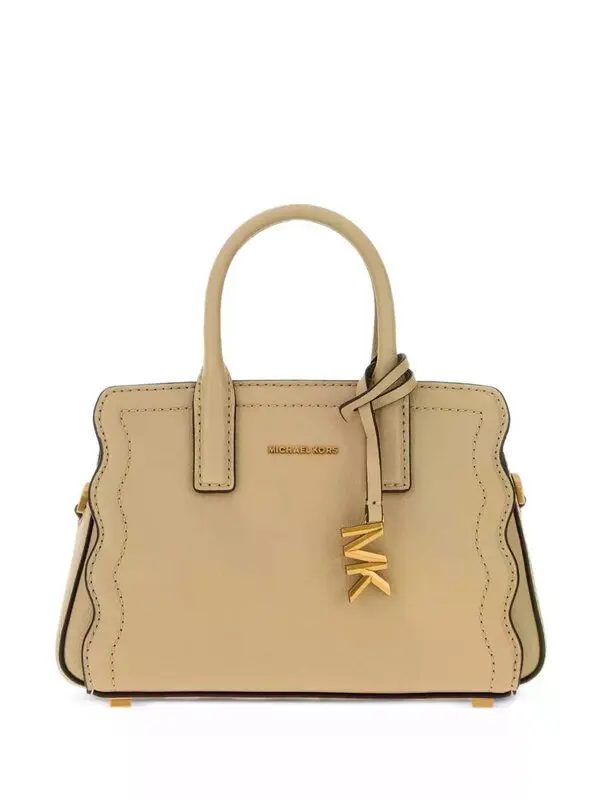 Michael Kors Laila Small Scalloped-edge Tote Bag - Neutrals