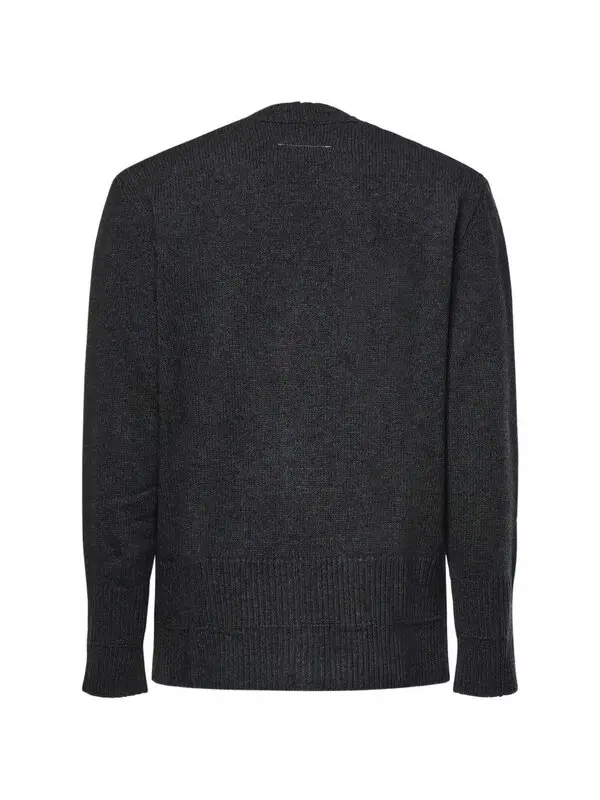 MAISON MARGIELA Logo Embroidered V-neck Cardigan