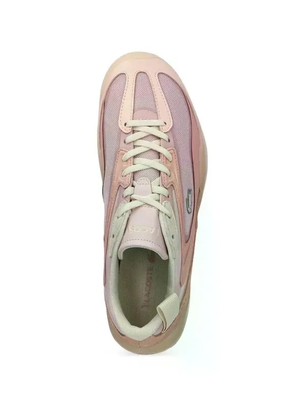 Lacoste Low-top Sneakers With Mesh Panelling - Pink