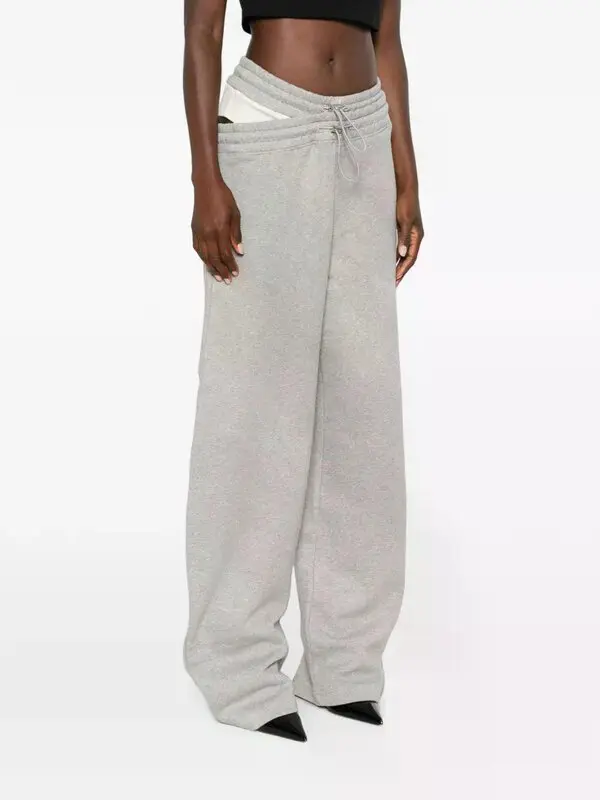 Attico Layered Waistband Drawstring Track Pants