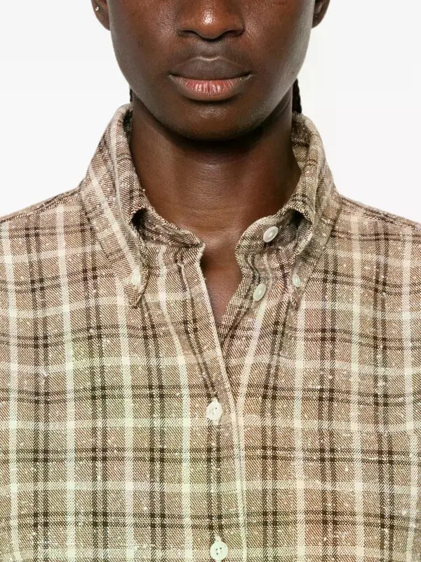 RÓHE Check-pattern Bouclé Shirt