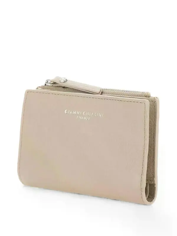 GIANNI CHIARINI Grained Leather Dollaro Wallet - Neutrals