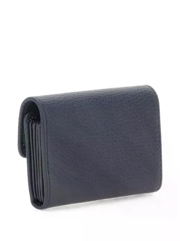 GIANNI CHIARINI Dollaro Hammered Leather Wallet - Blue