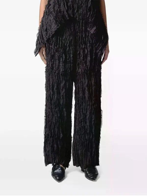 MULLER OF YOSHIOKUBO Ruffle Panelled Trousers