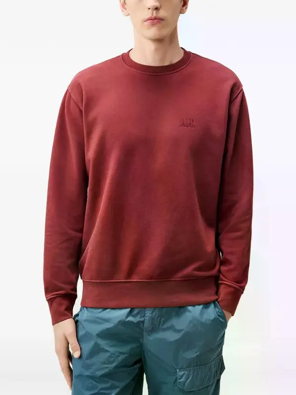 C.P. COMPANY Logo Embroidered Cotton Sweatshirt