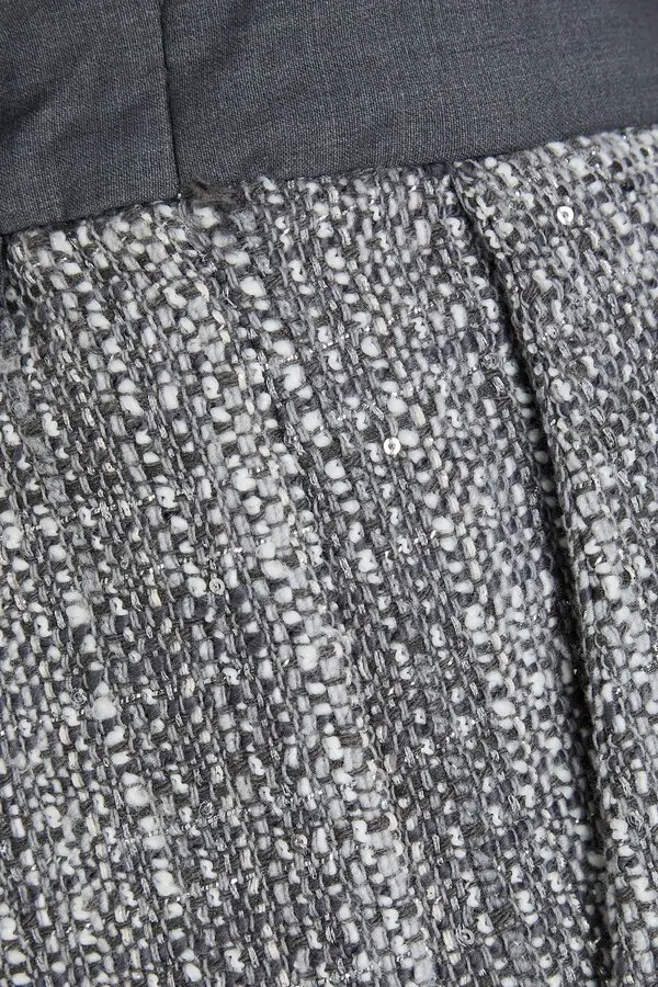 Maje Sequinembellished Tweed Wideleg Pants