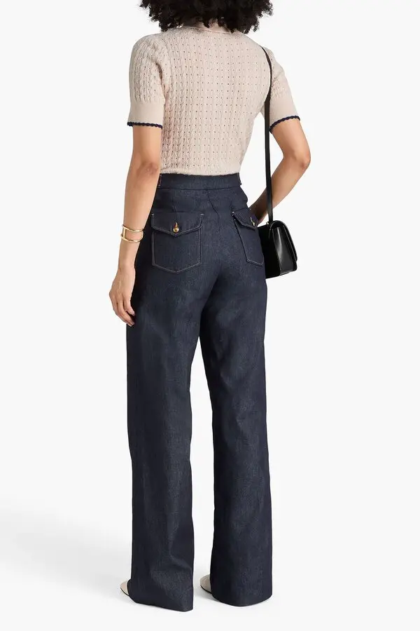 Sandro Cableknit Wool And Cashmereblend Polo Sweater