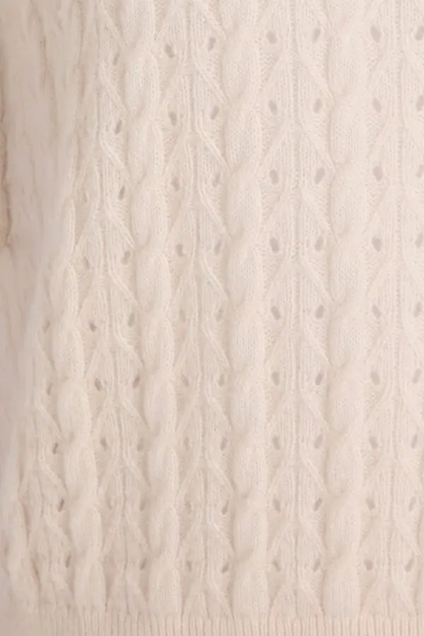 Sandro Cableknit Wool And Cashmereblend Polo Sweater