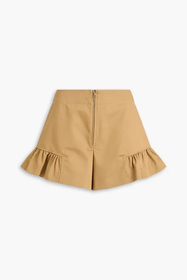 Sandro Ruffled Cottontwill Shorts
