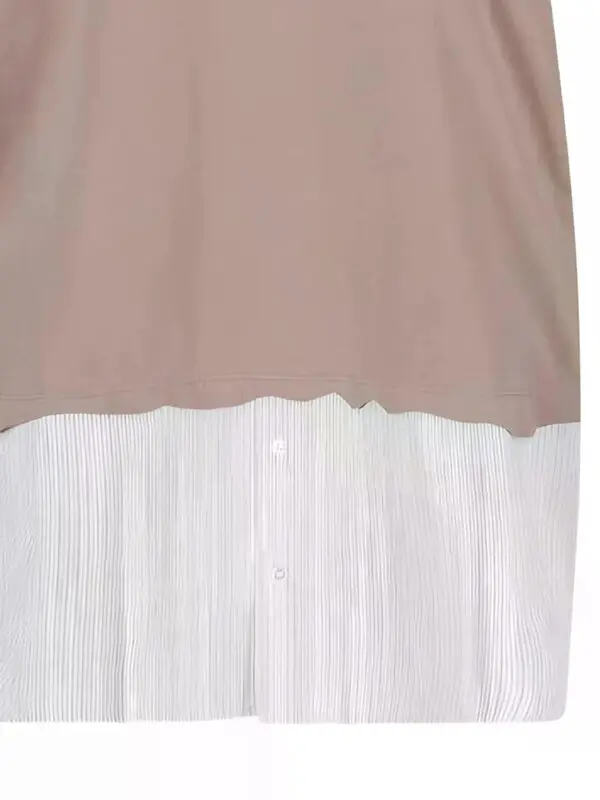 MAISON MARGIELA Layered Mini Dress With Pinstripe Detail - Neutrals