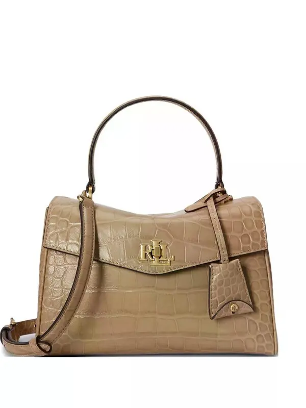 Ralph Lauren Farrah Crocodile-embossed Leather Tote Bag