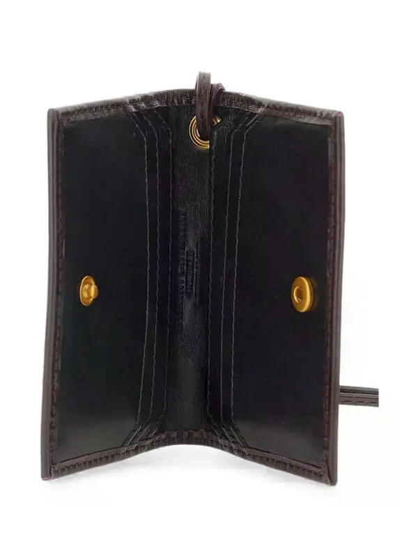 GIANNI CHIARINI Eel-effect Leather Card Holder