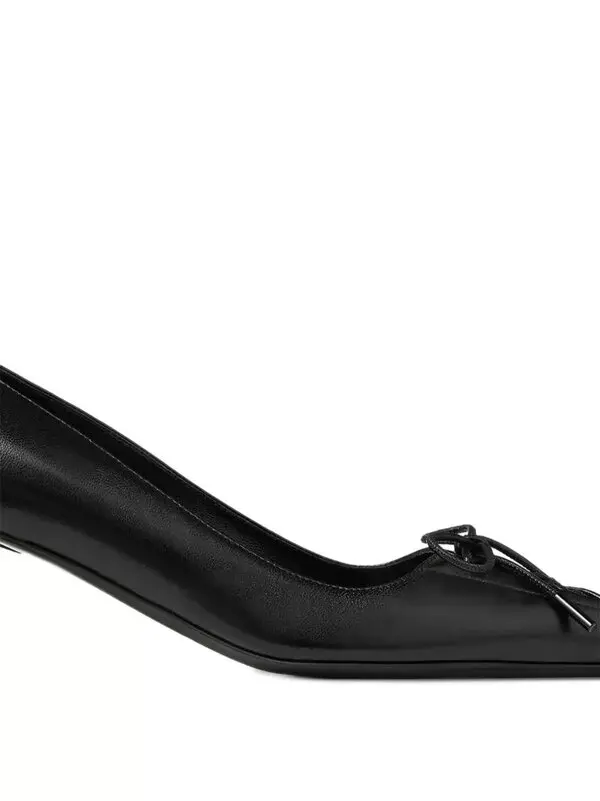 JIMMY CHOO Scarlett Leather Lace-up Pumps - Black