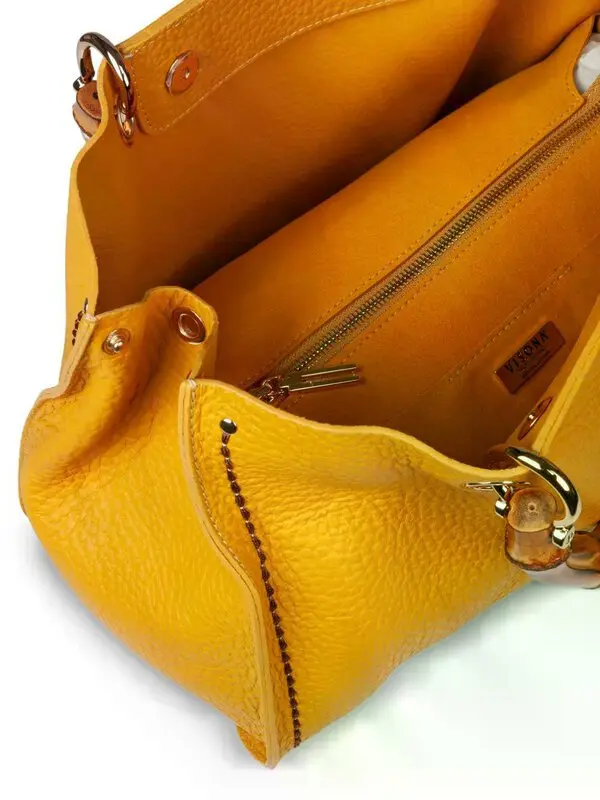 VISONA` Visona Posillipo Bamboo-handle Tote Bag - Yellow