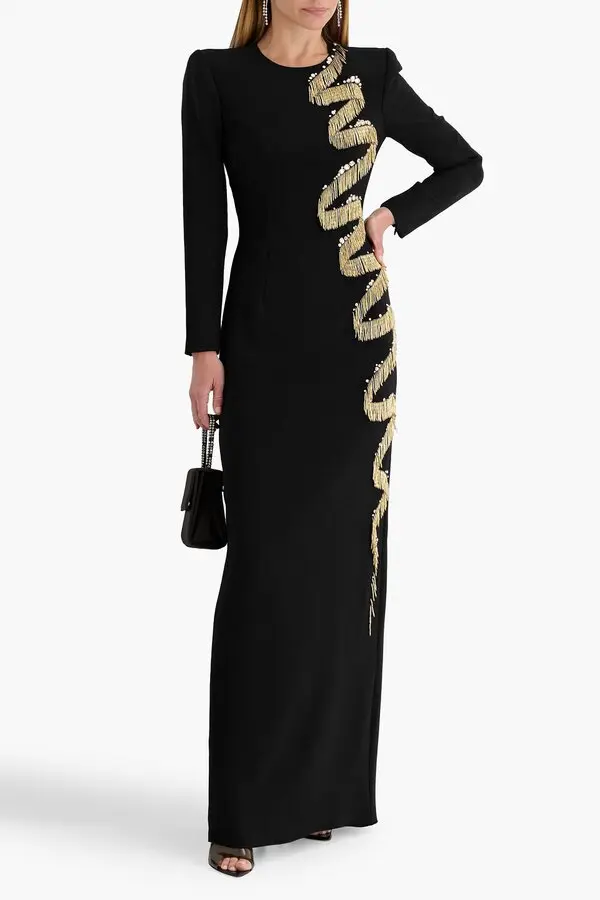 Jenny Packham Liberty Embellished Crepe Gown