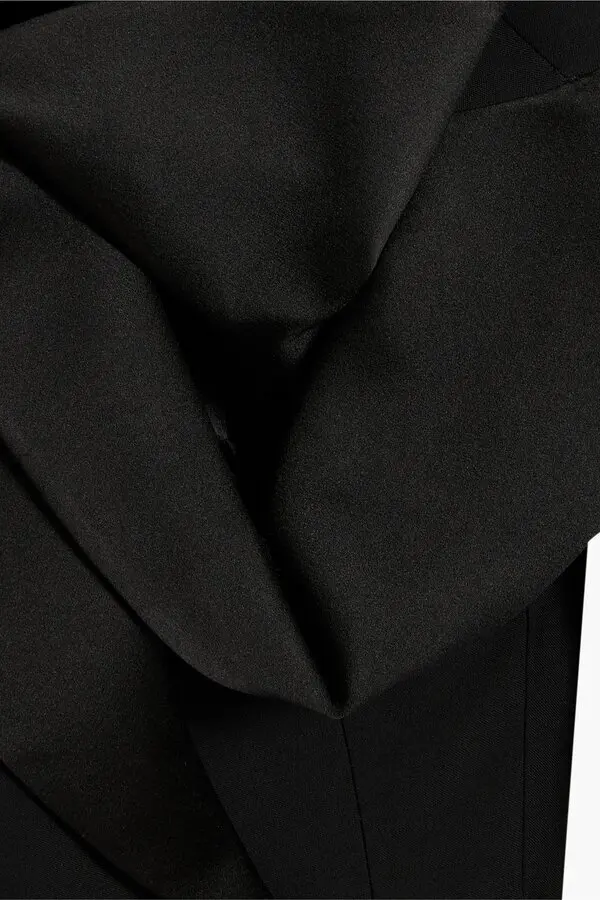 Alexander McQueen Satintrimmed Woolcrepe Playsuit