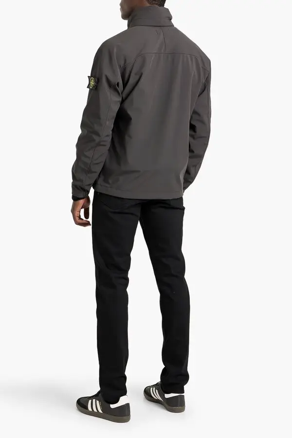 Stone Island Logo Appliquéd Neoprene Jacket