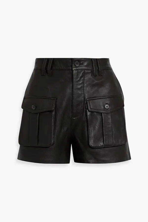 FRAME Leather Shorts