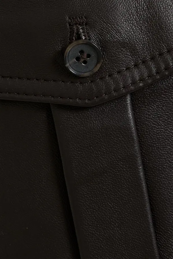 FRAME Leather Shorts