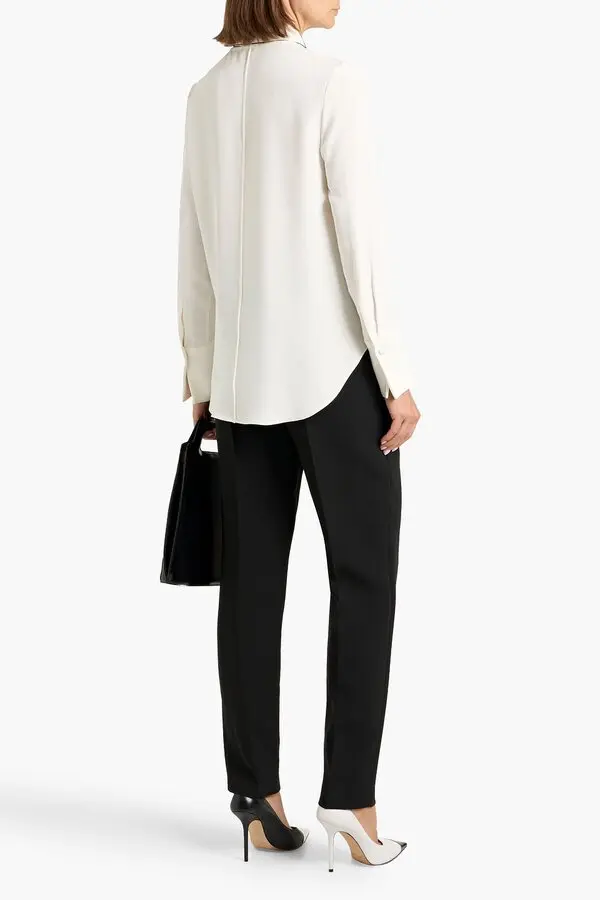 Adam Lippes Lee Tieneck Silk Blouse