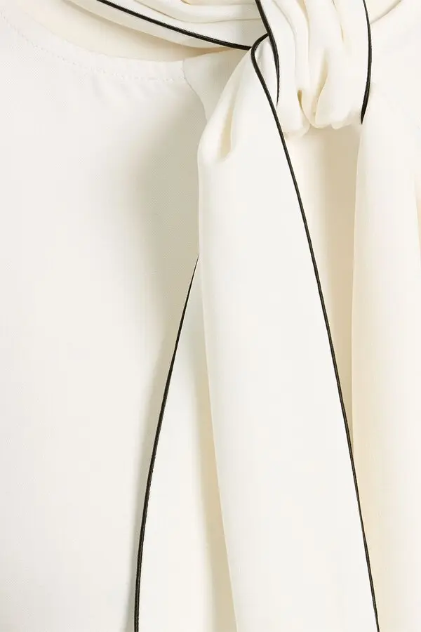 Adam Lippes Lee Tieneck Silk Blouse