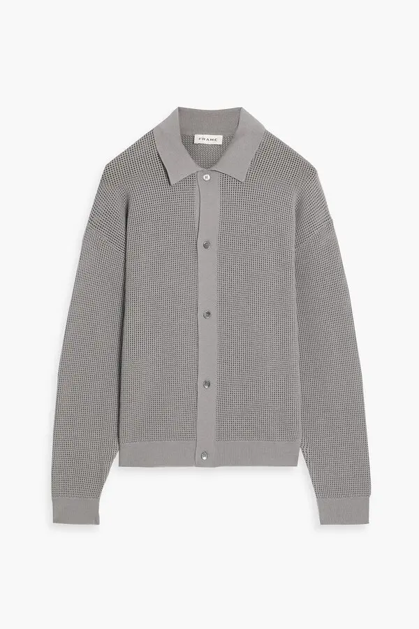 FRAME Openknit Cardigan - Gray