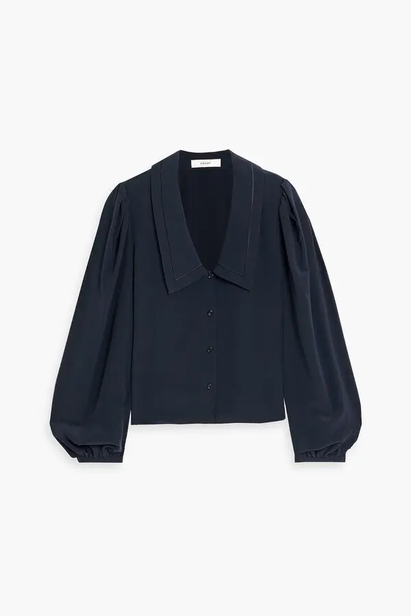 FRAME The Sailor Silk Blouse