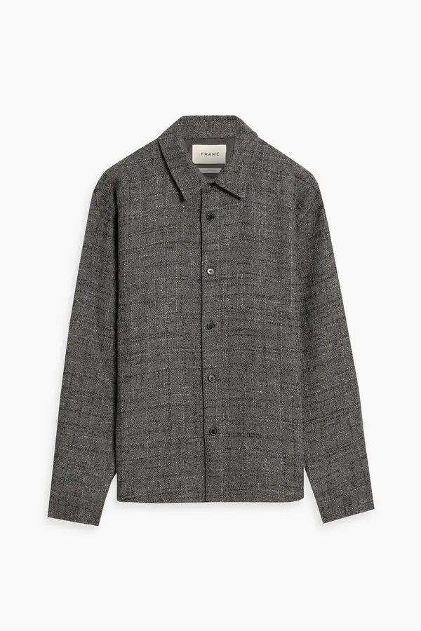 FRAME Tweed Overshirt - Anthracite
