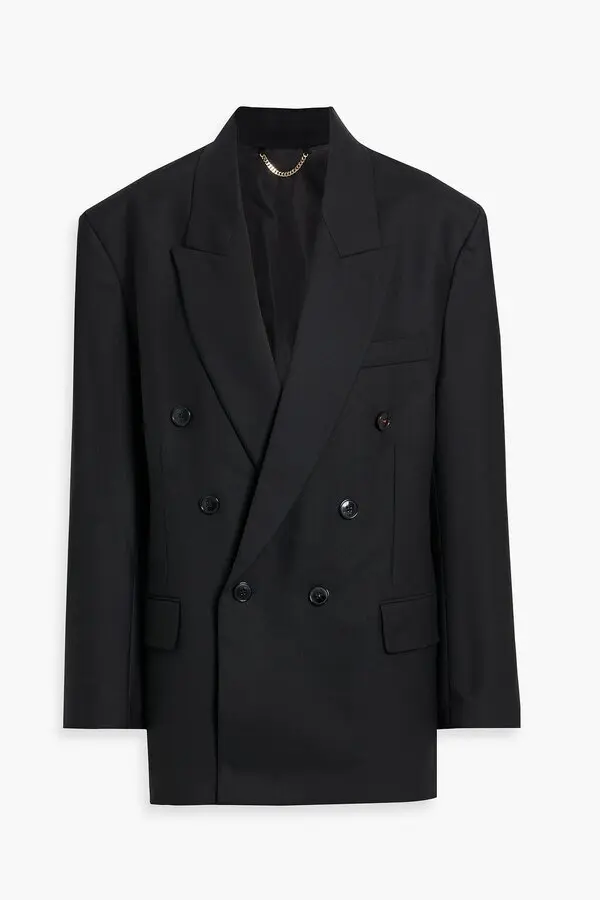 Victoria Beckham Doublebreasted Twill Blazer