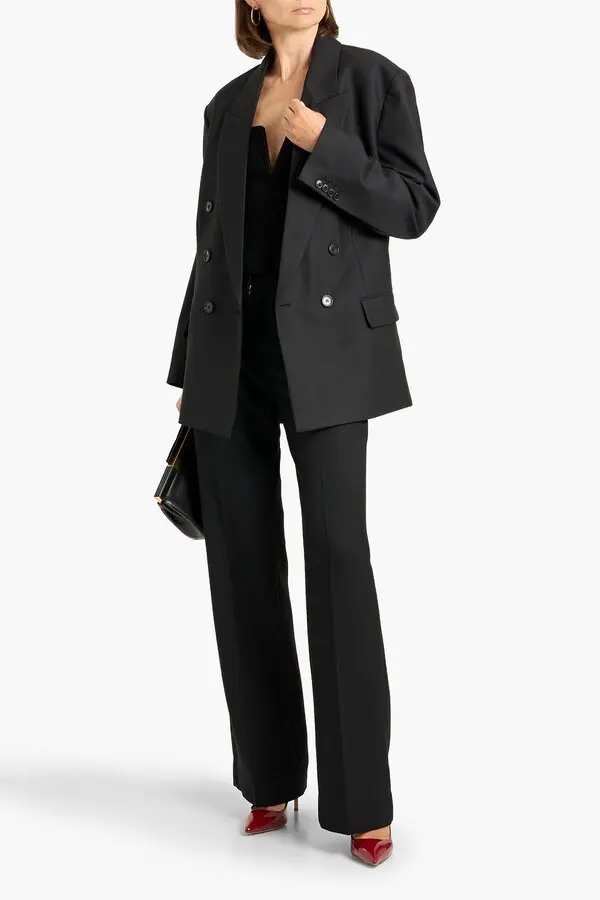 Victoria Beckham Doublebreasted Twill Blazer