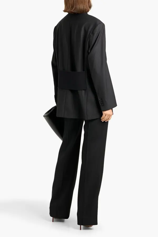 Victoria Beckham Doublebreasted Twill Blazer