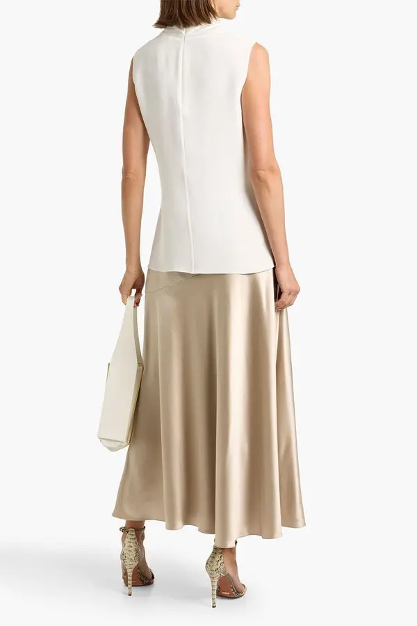 Adam Lippes Bandera Draped Silkcrepe Top