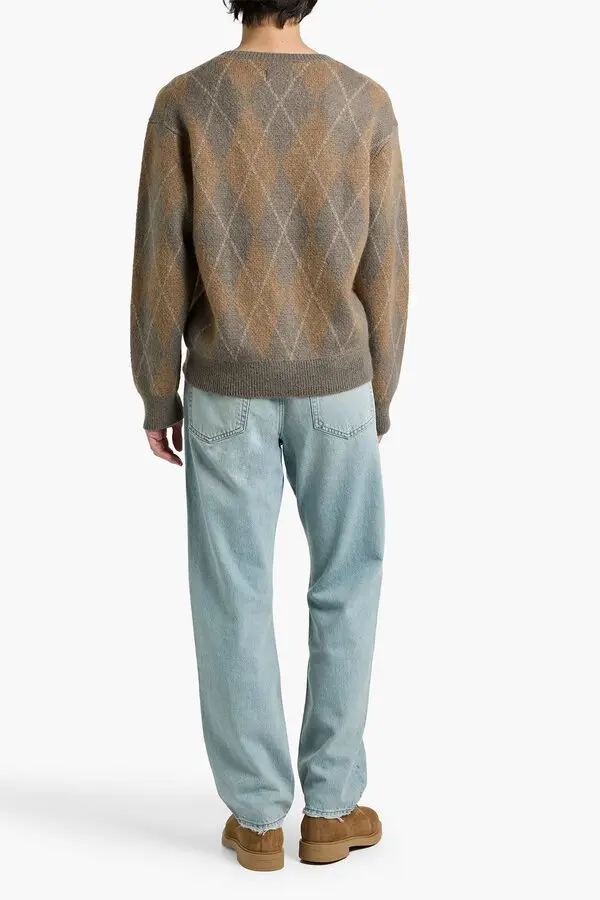 FRAME Argyle Jacquardknit Sweater