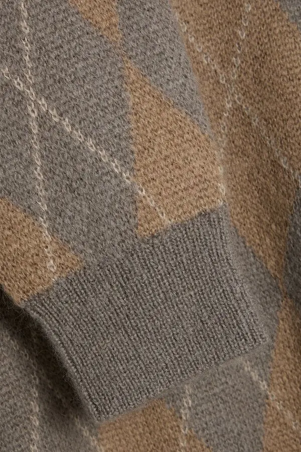 FRAME Argyle Jacquardknit Sweater