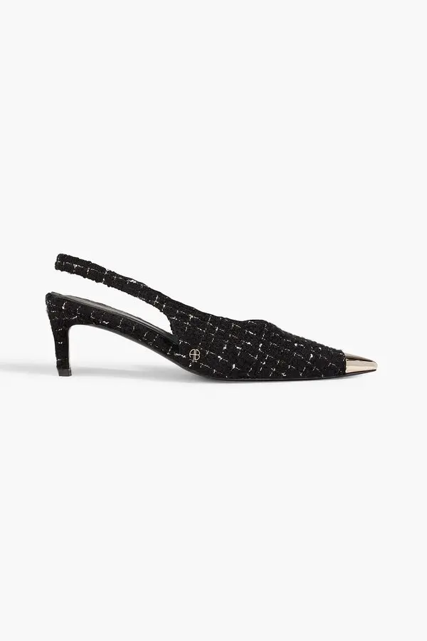 ANINE BING Nina Tweed Slingback Pumps