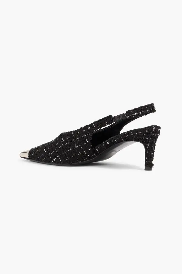 ANINE BING Nina Tweed Slingback Pumps