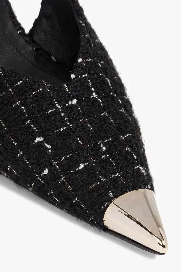 ANINE BING Nina Tweed Slingback Pumps