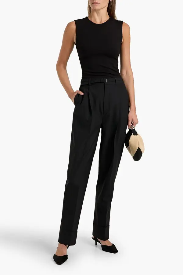 FRAME The Cuffed Twill Tapered Pants