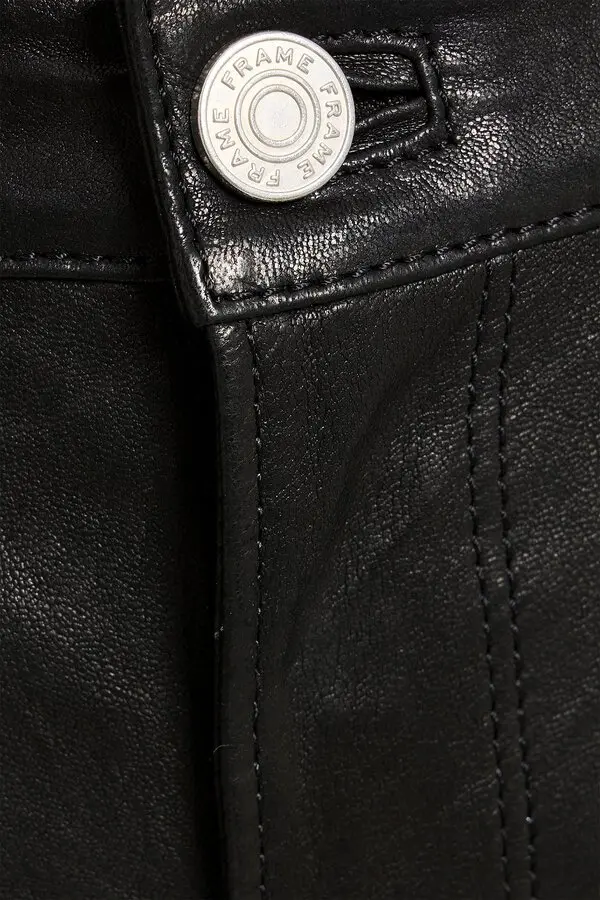 FRAME Le Crop Mini Boot Leather Bootcut Pants
